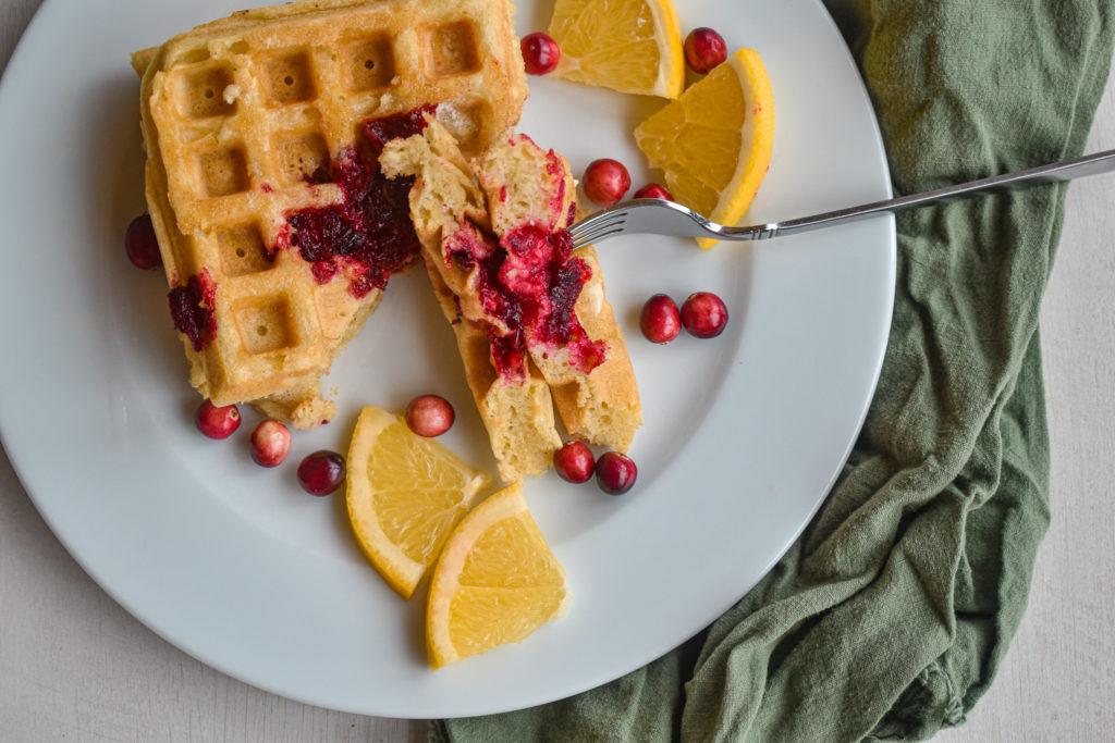 Gluten Free Cranberry Orange Waffles - Josie's Best